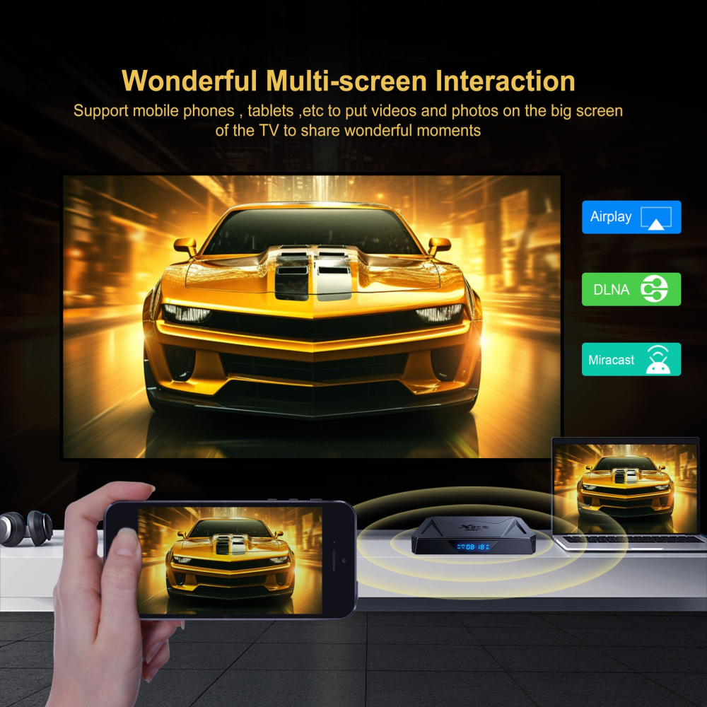 Android 14.0 TV Box,X96QPRO Allwinner H728 Octa-core ARM cortex-A55 RAM ...